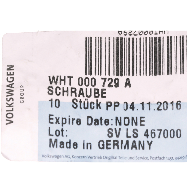 Splash Shield Rear Bolt - Volkswagen (WHT-000-729-A) | QuickParts